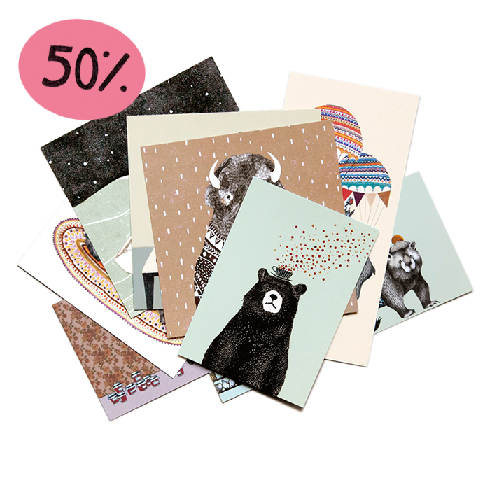 Postcard set of 8 - Liekeland